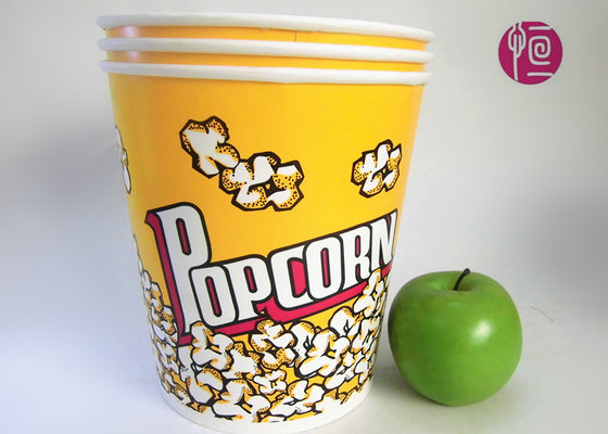 130 Ounce Custom Disposable Paper Popcorn Bucket For Fast Food supplier