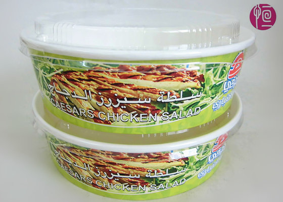 26 Ounce Logo Printed Brown Color Paper Salad Bowls For Grill , Disposable Paper Food Containers supplier