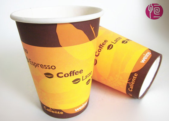 Custom Print Eco Friendly Hot Paper Cups Printed 12oz  Single PE supplier