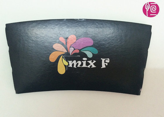 12oz Top 86mm  Art Paper Custom Coffee Cup Sleeves  / Custom Print supplier