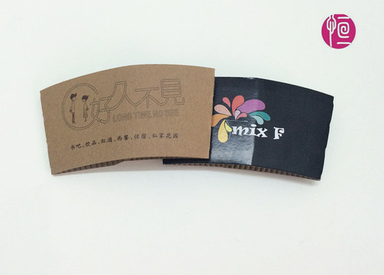 16oz Personalized Coffee Cup Sleeve With Flexo Print BRC / FDA Certificated supplier