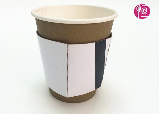 8oz  Art Paper Personalized Coffee Sleeves Double Wall Heat Insulated supplier