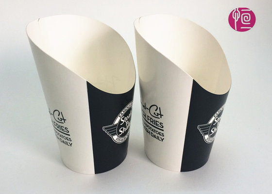 Custom Print  250m Flower Shape Paper French Fries Cups 10oz Kraft Paper supplier