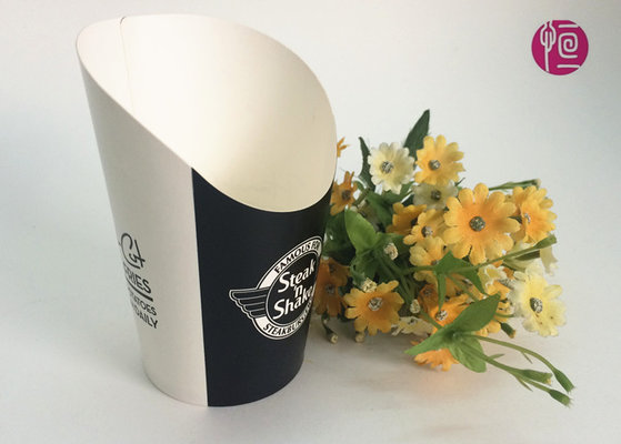 Custom Print  250m Flower Shape Paper French Fries Cups 10oz Kraft Paper supplier