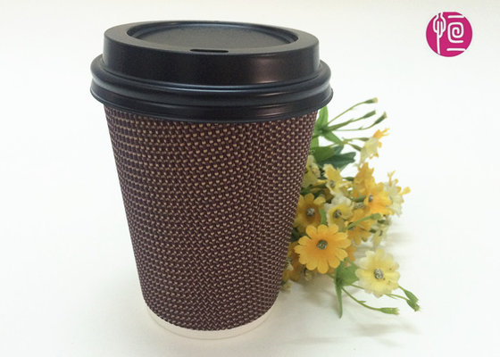 Corrugated Triple Wall Takeaway Coffee Cup With Lid / Offset Paper supplier