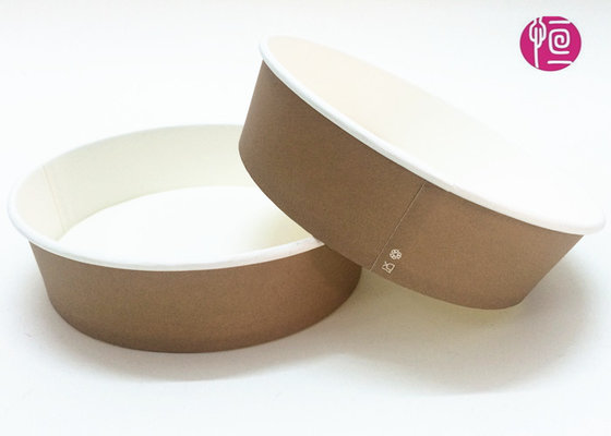Kraft Paper / Flexo Print Paper Salad Bowls Disposable Food Container supplier