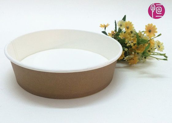 Kraft Paper / Flexo Print Paper Salad Bowls Disposable Food Container supplier
