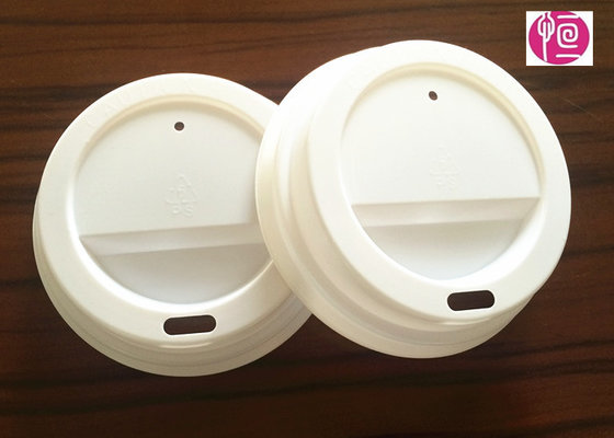 7oz 75mm Disposable Plastic Lids PS Material for White Coffee Cup supplier