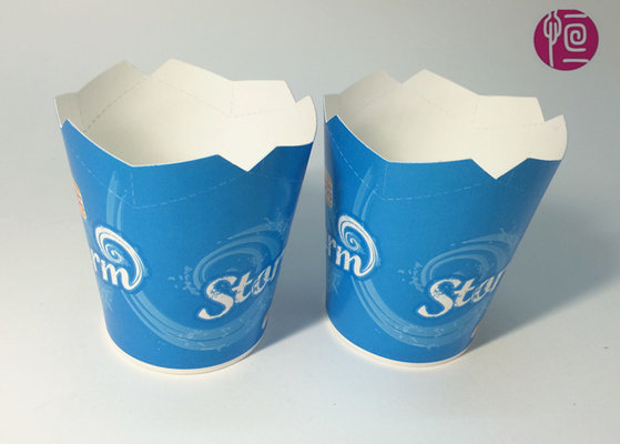 Disposable Foldable Paper Yogurt Cups With Double PE Coated supplier