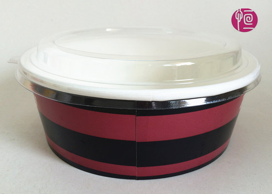 Disposable Enamel Paper Salad Bowls Food Takeaway Containers 1100ml supplier