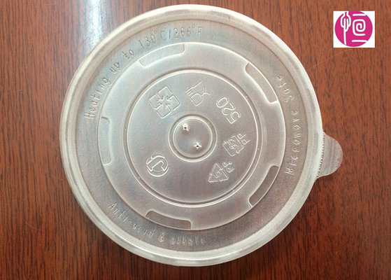 16oz 113mm Disposable Plastic Lids , PP Material Flat Soup Lid For Instant Noodle supplier