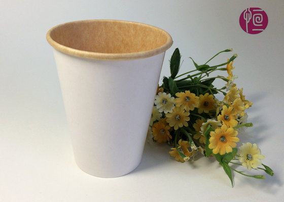 12oz 400ml FDA Certificated Eco-friendly Plain Kraft Brown Single Wall Paper Cups with Lids supplier