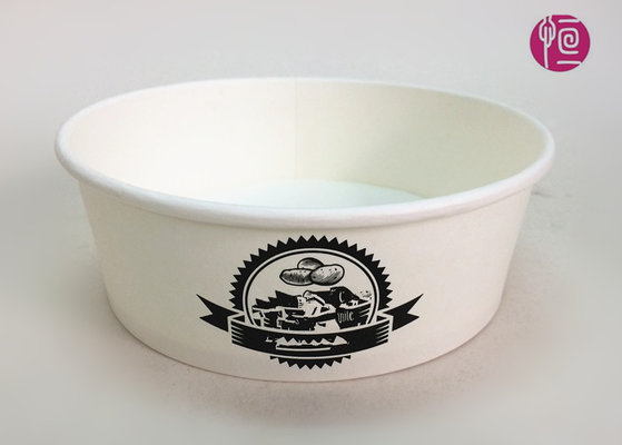 20oz Taking Away Disposable FDA Certificated Salad Paper Containers with Clear Lids supplier