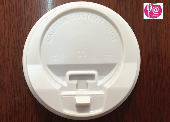 8oz / 12oz / 16oz White Color Coffee Cup Lids With A Cap / PS Material supplier