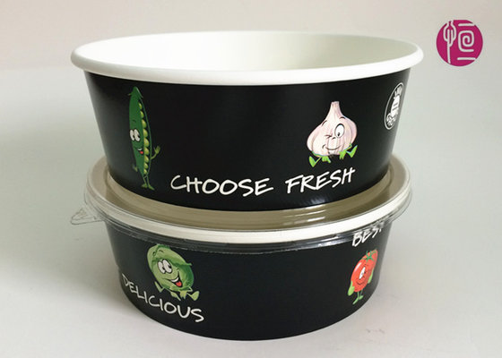 Custom Logo Flexo Print Paper Salad Bowls Disposable 44oz With Lid supplier