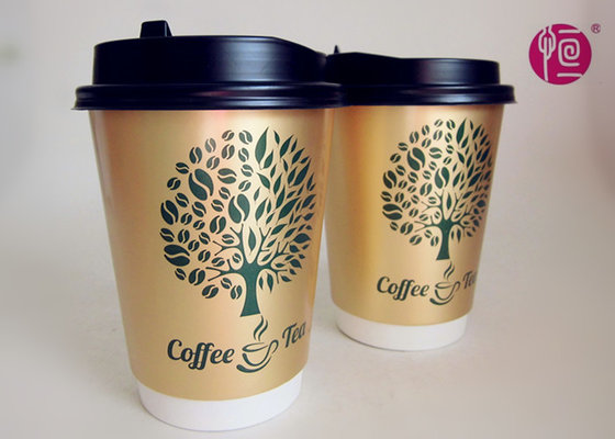 8Oz 12oz 16oz Double Wall Paper Cups disposable / hot corrugated coffee cups printed supplier