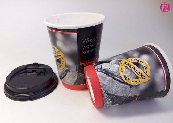 12oz Hot Drink Double Wall Paper Coffee Cups , Ivory Board Paper supplier