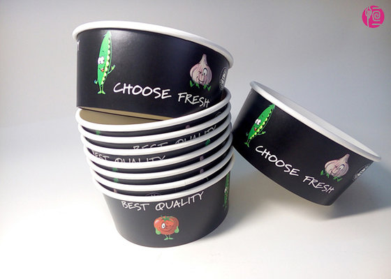 32oz Black Background Paper Salad Bowls Eco Friendly take out salad containers 44oz supplier