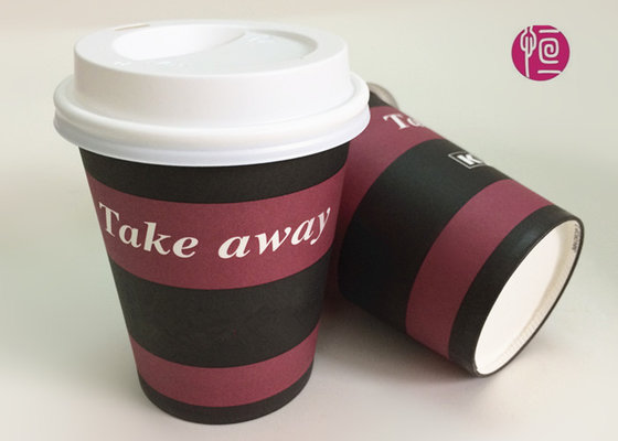300ml Hot Drinking disposable coffee cups with lids / eco friendly cups supplier