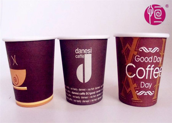 12oz Glossy Finished Custom Logo Printed Disposable Coffee Single Wall Paper Cups with Lids supplier