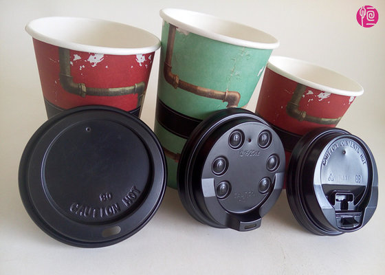 CMYK Overprinted Matt Finish Hot coffee disposable cups with Matt Lid supplier