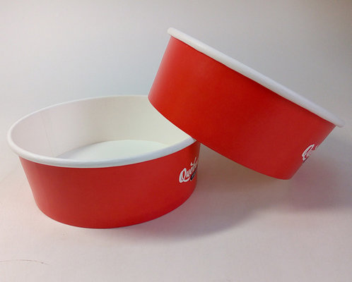 Take Away Flexo Printed Logo 32oz Paper Salad Bowls Containers FSC Certificated supplier