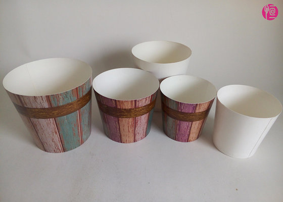 Round Diameter Flower Paper Pot  With Flexo Print By Water Based Ink supplier