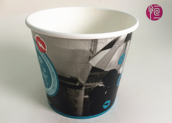 12oz Eco Friendly Paper Water Bucket By Flexo Print For Flower / Plant supplier