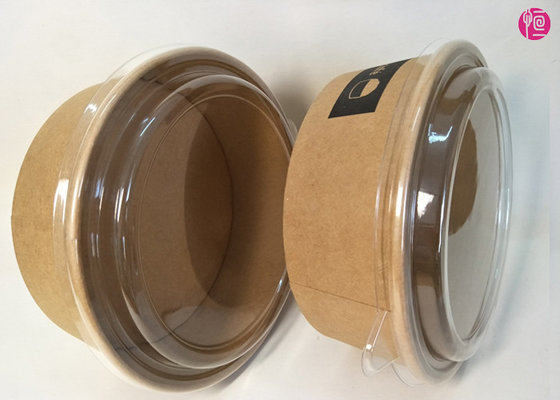 Unbleached Rice Noodle Kraft Paper Salad Bowls 20oz 26oz 32oz Food Container supplier