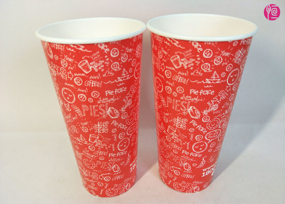 800ml Milkshake Paper Cup , 24oz  Cold Drink Paper Cup Solo Design Printed supplier