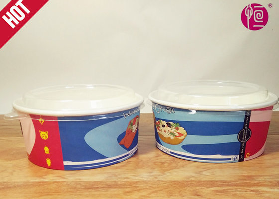Offset printing paper soup bowls for rice , disposable salad bowls supplier