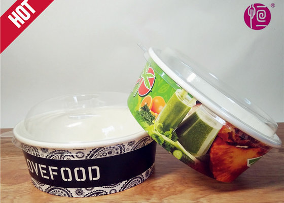 No Leak 1000ML Paper Salad Bowls Food Grade FDA & FSC & BRC & ISO Certification supplier