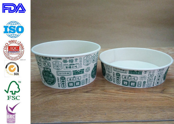 Disposable Food Grade Paper Salad Bowls For BBQ With FDA Certification supplier