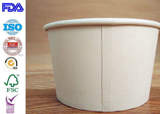 Firm Kraft Paper Salad Bowls / Reliable Paper Soup Bowls Eco - Friendly supplier