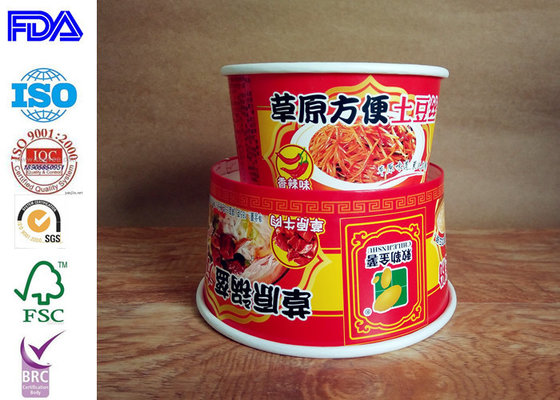 Take Away Paper Salad Bowls , Kraft Paper Food Containers Match With Lid supplier