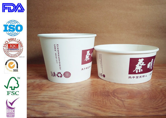 High Grade Custom Kraft Paper Salad Bowls With Lids , Flexo / Offset Printing supplier