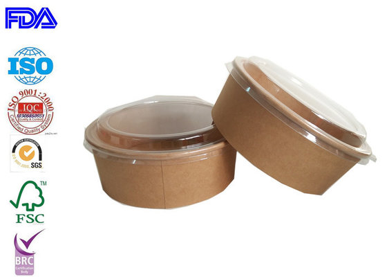 Biodegradable Disposable Paper Food Containers With Clear Lids , No Smell supplier