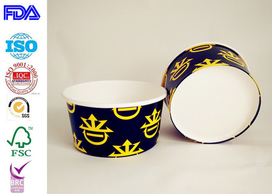 Hot Cake Insulated Paper Food Containers With Lids , Black Disposable Soup Bowls supplier