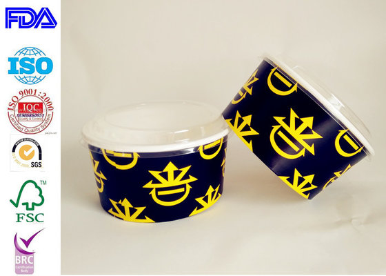 High Grade Custom Kraft Paper Salad Bowls With Lids , Flexo / Offset Printing supplier