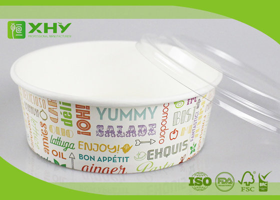No Leak 1000ML Paper Salad Bowls Food Grade FDA & FSC & BRC & ISO Certification supplier