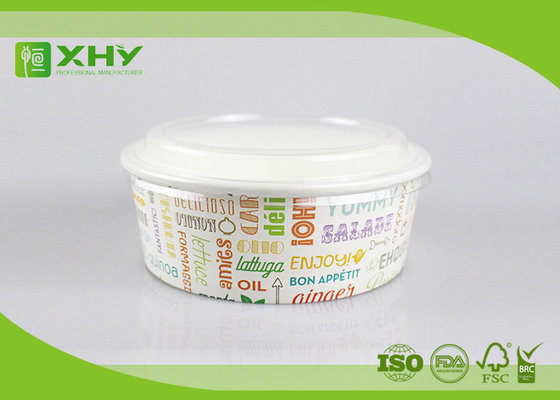 No Leak 1000ML Paper Salad Bowls Food Grade FDA & FSC & BRC & ISO Certification supplier