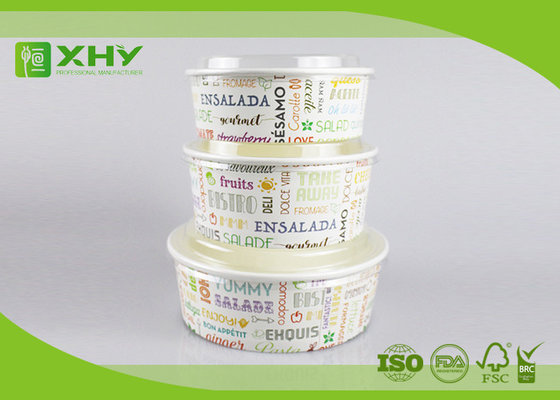 No Leak 1000ML Paper Salad Bowls Food Grade FDA & FSC & BRC & ISO Certification supplier