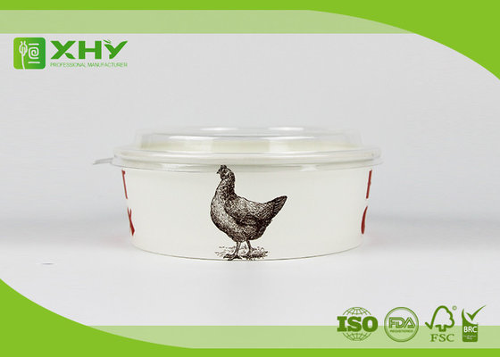 44oz Big Volum Take Away Market Use Paper Salad bowls with Clear Lids FDA Certificated supplier
