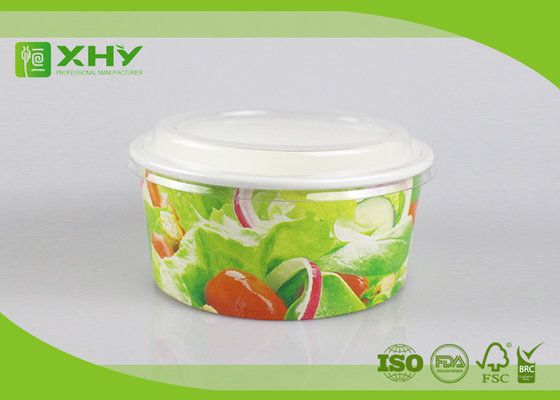 Take Away Flexo Printed Logo 32oz Paper Salad Bowls Containers FSC Certificated supplier
