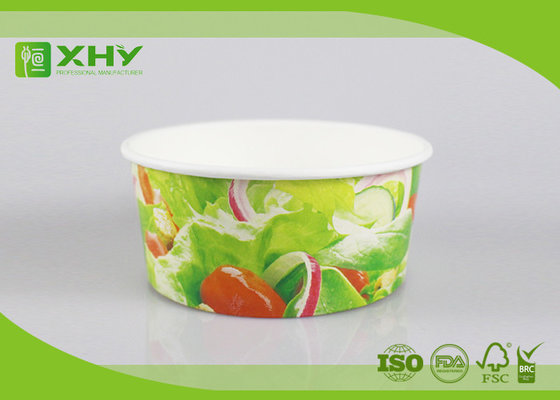 Take Away Flexo Printed Logo 32oz Paper Salad Bowls Containers FSC Certificated supplier