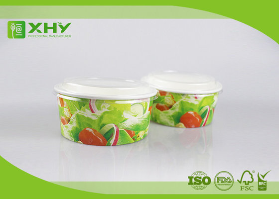 Take Away Flexo Printed Logo 32oz Paper Salad Bowls Containers FSC Certificated supplier
