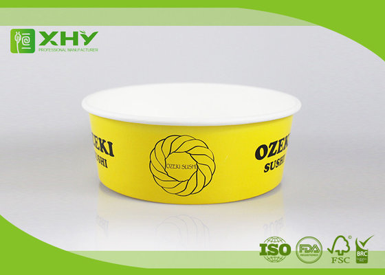 26 Ounce Logo Printed Brown Color Paper Salad Bowls For Grill , Disposable Paper Food Containers supplier