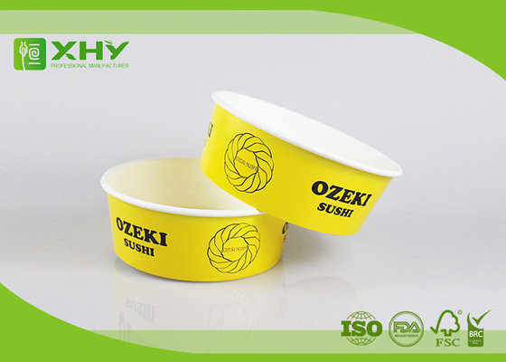 26 Ounce Logo Printed Brown Color Paper Salad Bowls For Grill , Disposable Paper Food Containers supplier