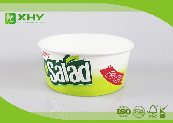 800ml 32oz  Eco Green Fruit Salad Disposable Food Grade Paper Food Box With PET Lid supplier