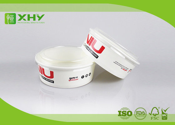 20oz Taking Away Disposable FDA Certificated Salad Paper Containers with Clear Lids supplier